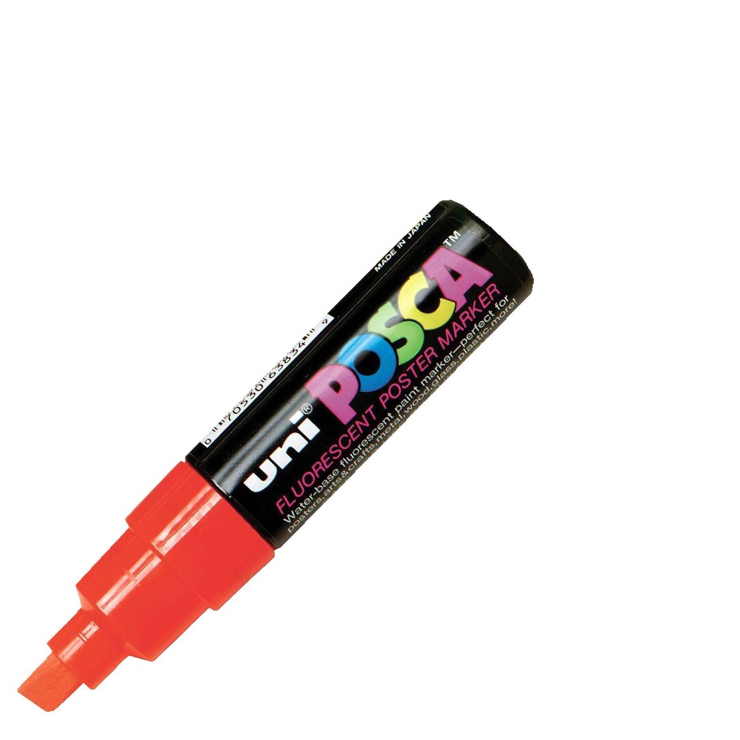 Uni-posca PC-8K Fluorescent Water-based Paint Marker - 5 Colors ...