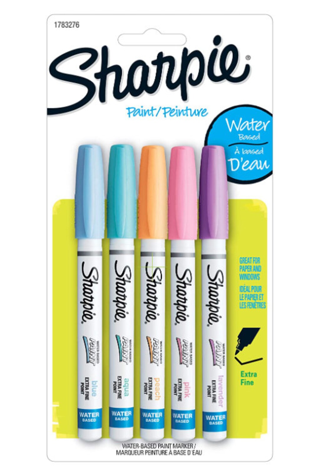Sharpie - Water Based Paint Markers, Extra Fine, Assorted Colors, 5 ...