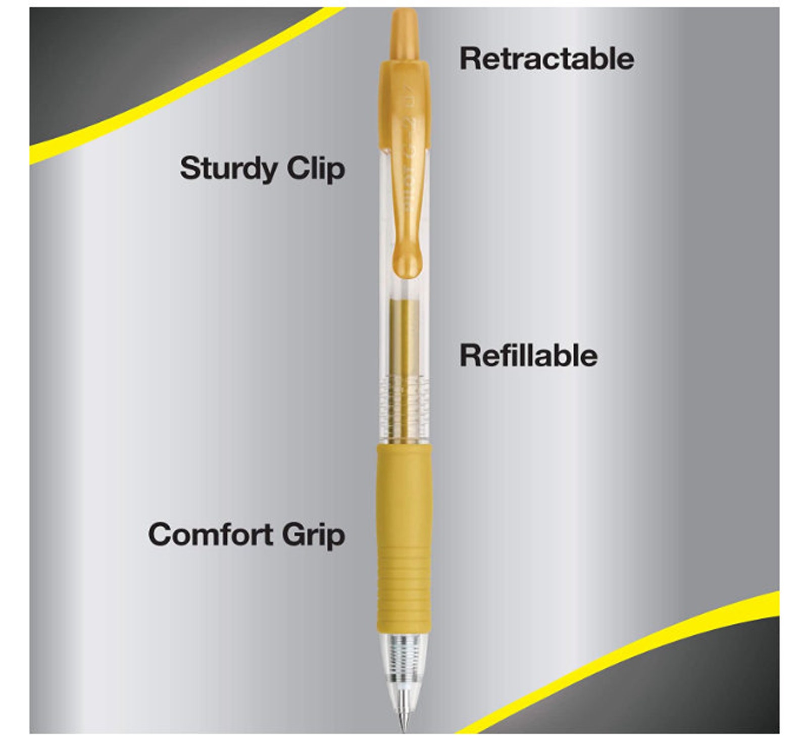 PILOT, G2 Metallics Gel Roller Pens, Fine Point 0.7 Mm, Assorted Colors ...