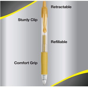 PILOT, G2 Metallics Gel Roller Pens, Fine Point 0.7 Mm, Assorted Colors ...