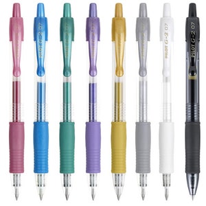PILOT, G2 Metallics Gel Roller Pens, Fine Point 0.7 Mm, Assorted Colors ...