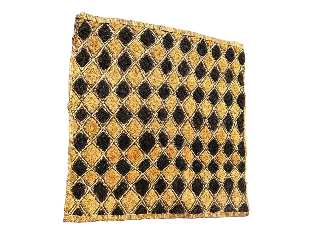 Authentic Kuba Cloth, Handwoven African Kasai Velvet Cloth, African ...