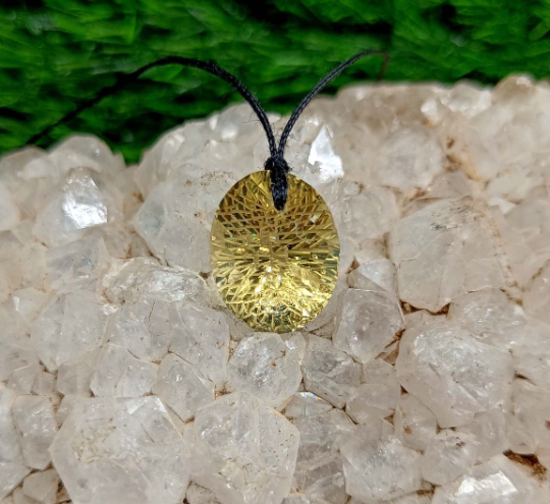 Natural Lemon Quartz Pendent, Birthstone Pendent, Gift for Her ...