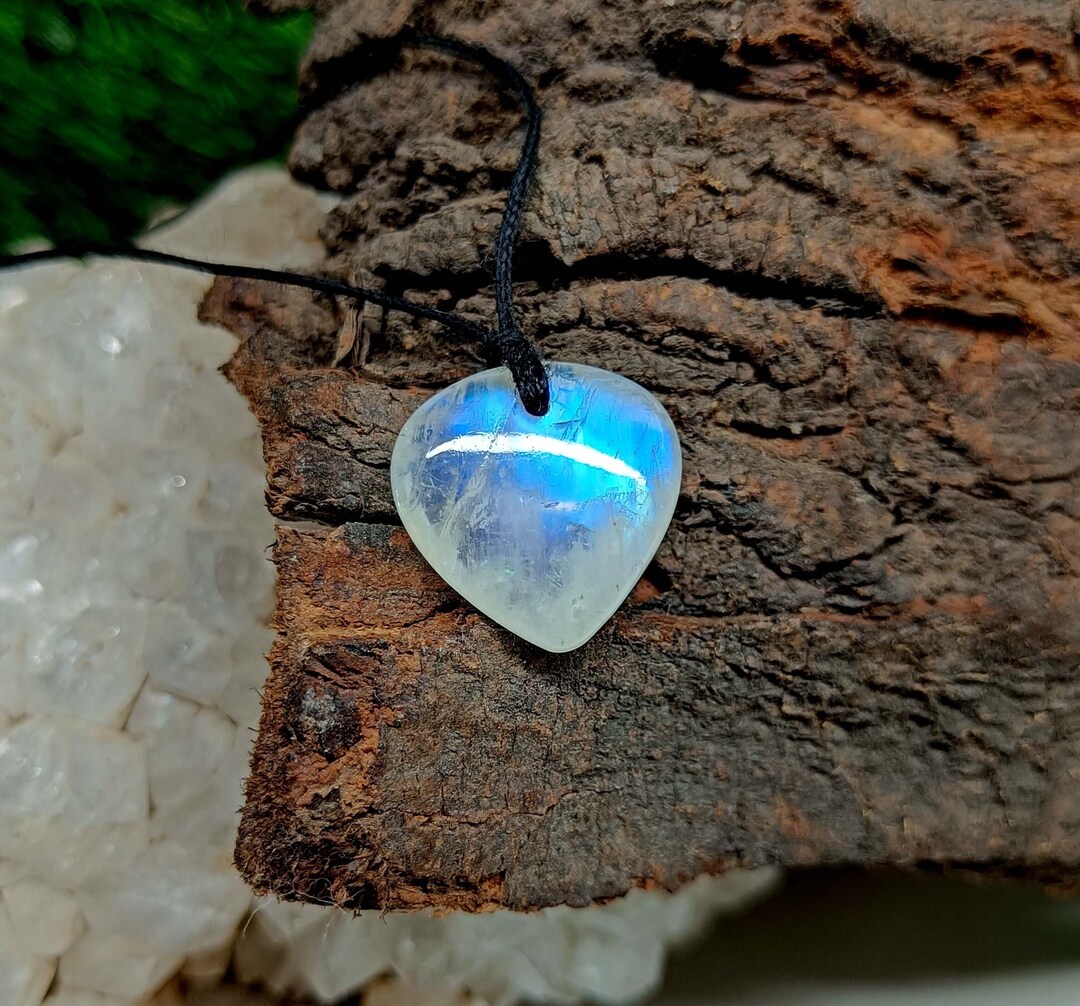 Real Rainbow Moonstone Pendant, Natural Rainbow Moonstone Crystal ...