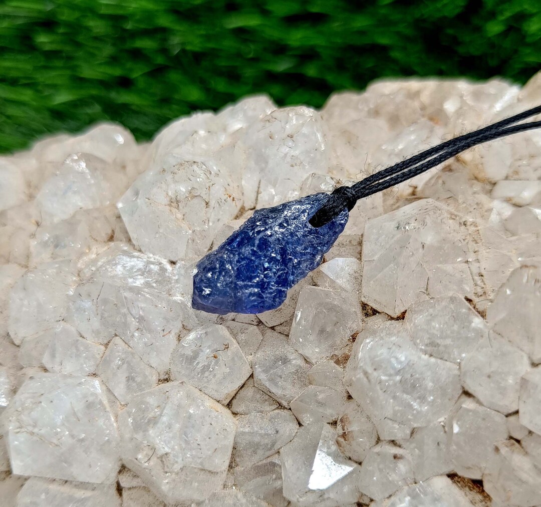 Real Tanzanite Rough Pendant, Natural Tanzanite Crystal, Birthday Gift ...
