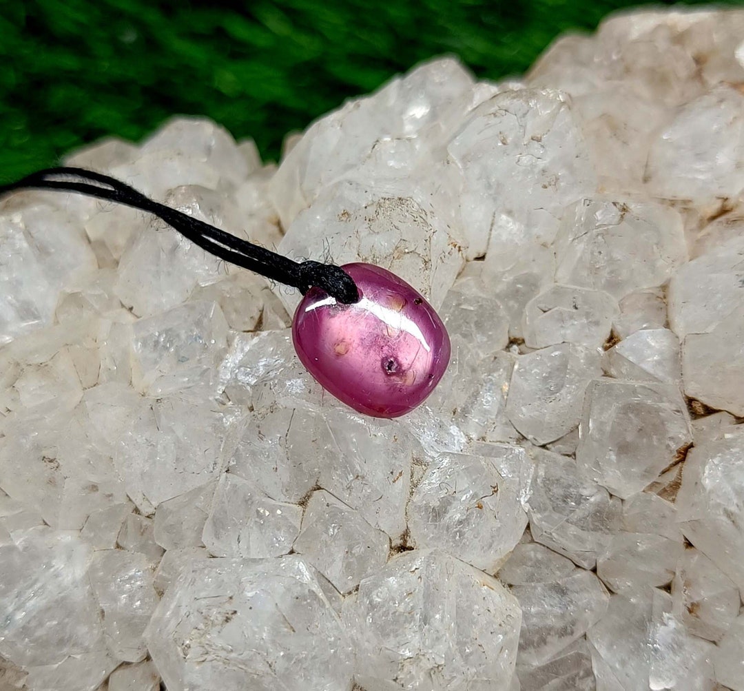 Authentic Natural Star Ruby Necklace, Star Ruby Necklace, Star Ruby Pendant, Men's Star Ruby ...