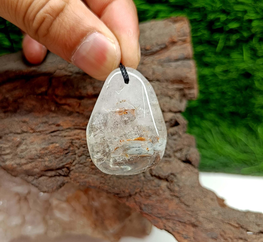 Clear Quartz Crystal Pendant Necklace, Natural Gemstone Pendant ...