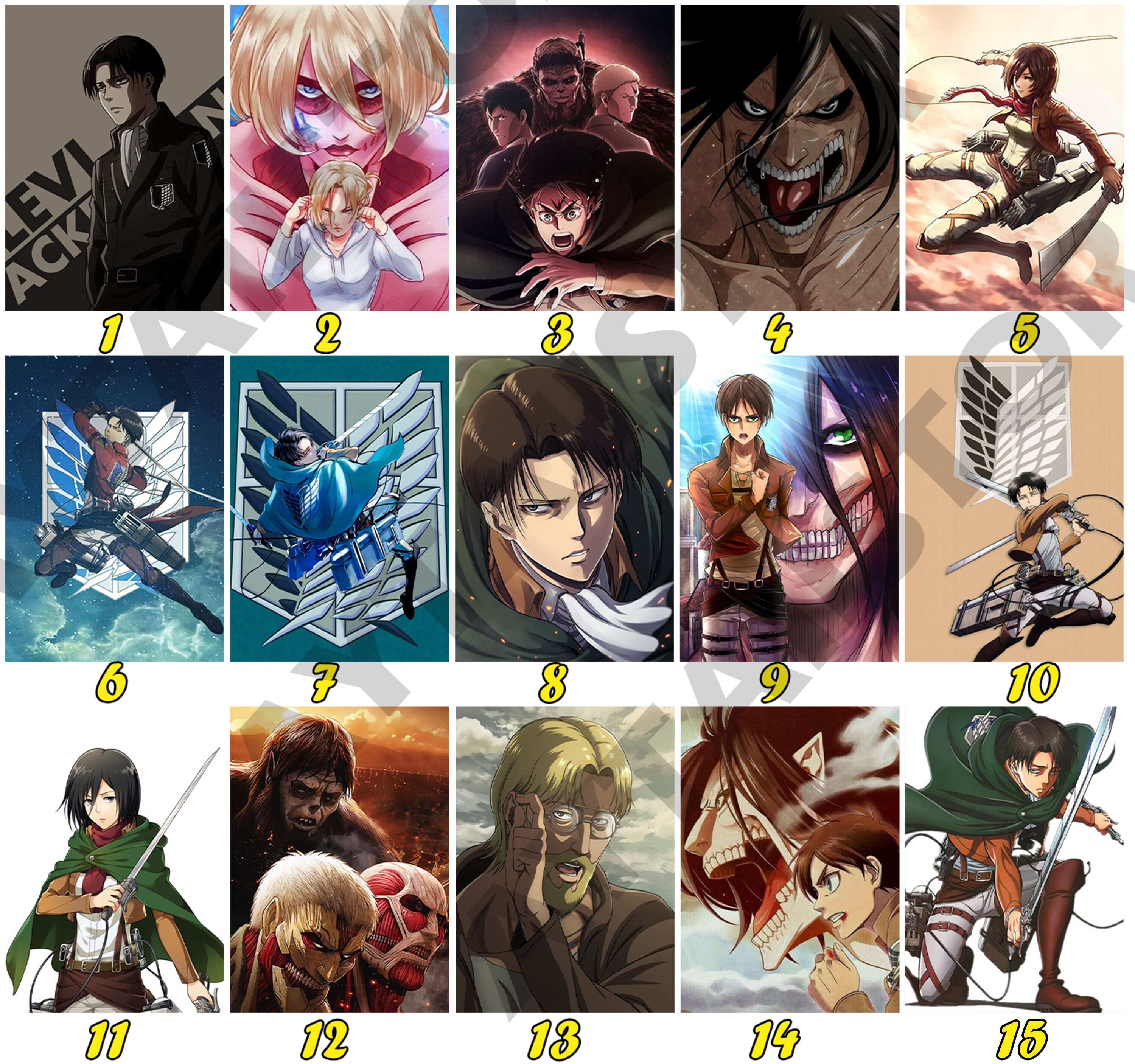 5D Diamond Painting Attack On Titan Amine 3D Cross Stitch | Etsy