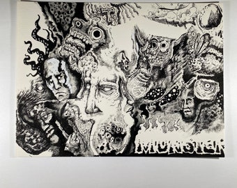 Pen and Ink Horror - Etsy