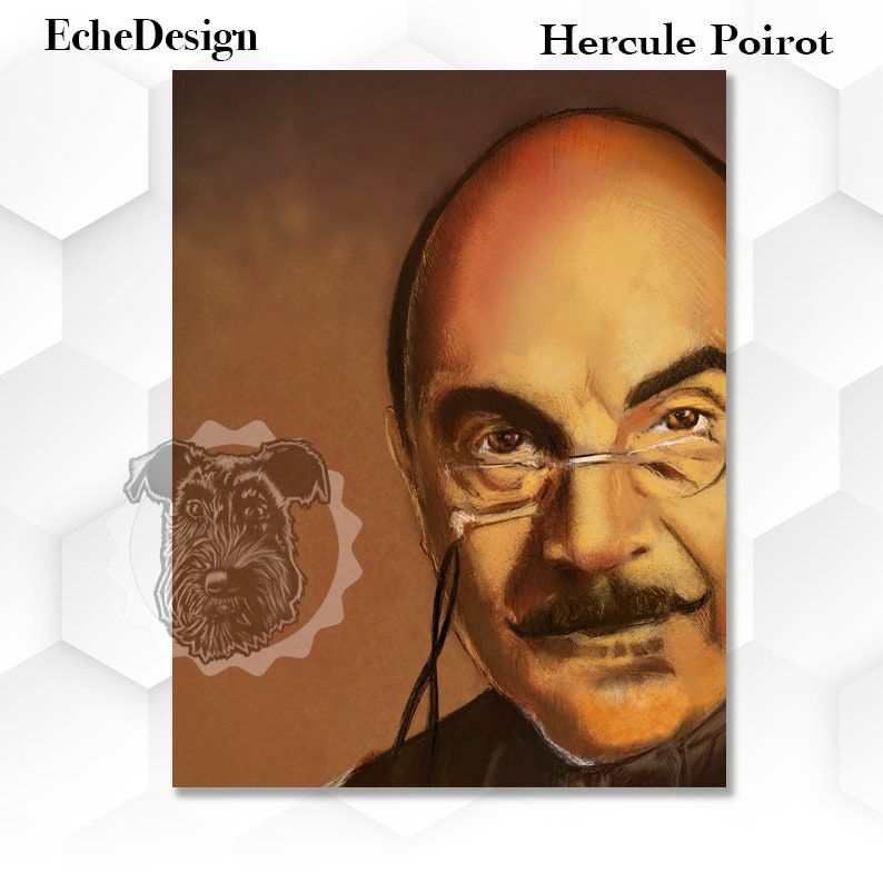 Hercule Poirot Reading the Paper 8 X 10 Art Print - Etsy