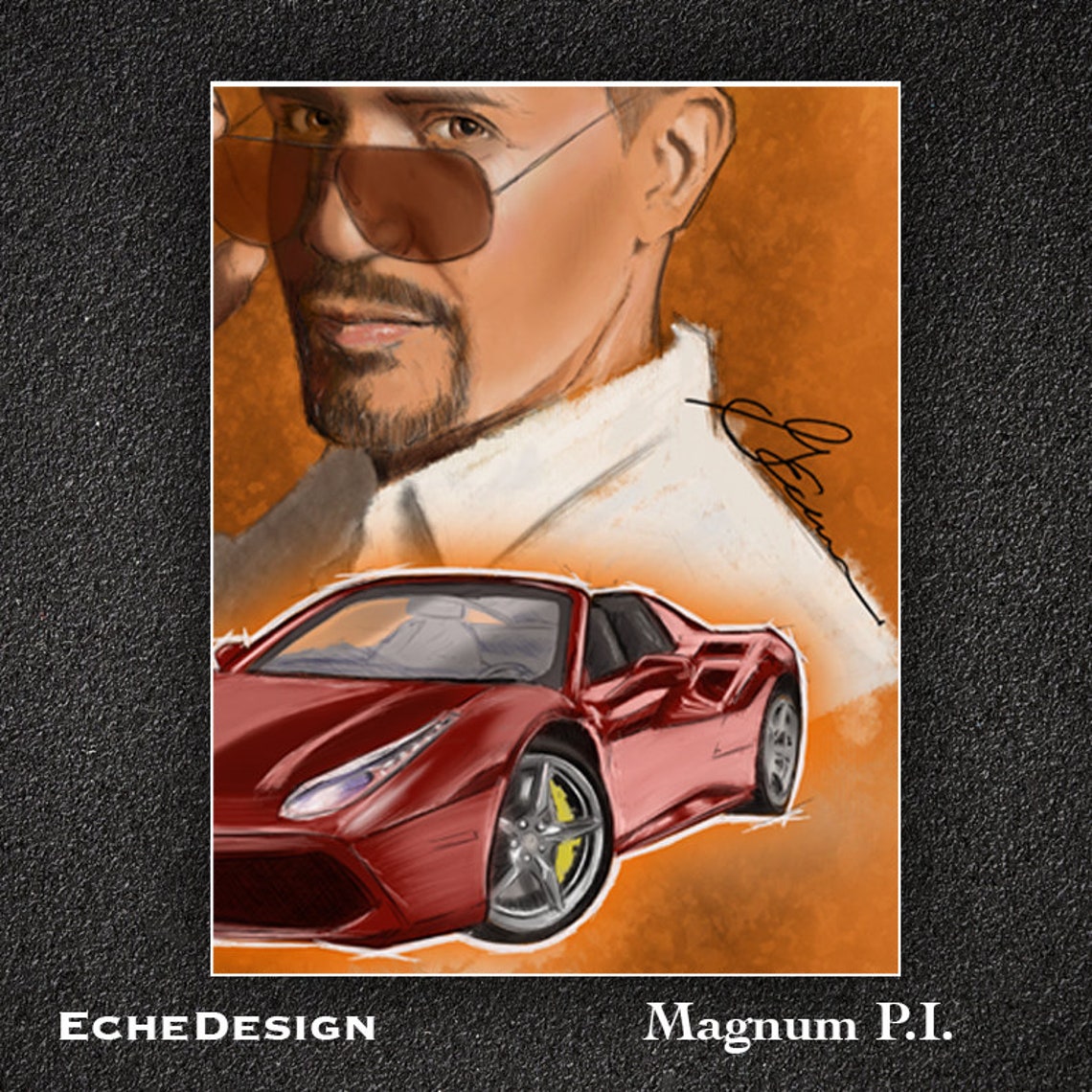 Magnum PI 8 x 10 Art Print | Etsy