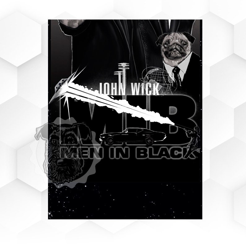 John Wick MIB Movie Poster 8 X 10 Art Print - Etsy