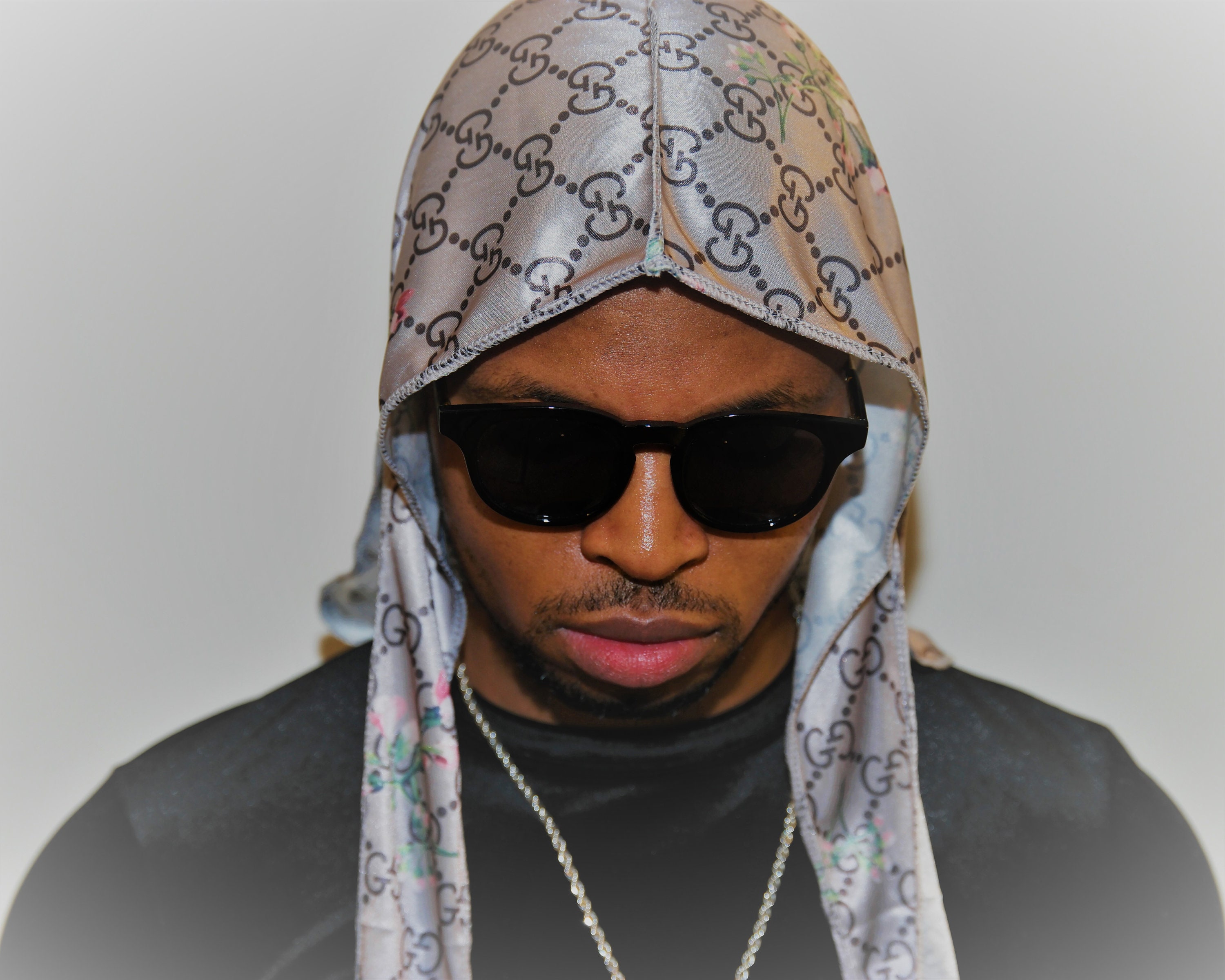 Silky durag designer inspired durag flower | Etsy