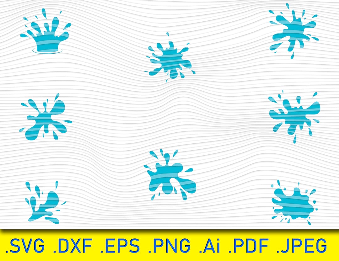 Water Splash Svg Bundle, Water Splash Svg File, Water Splash Clip Art ...