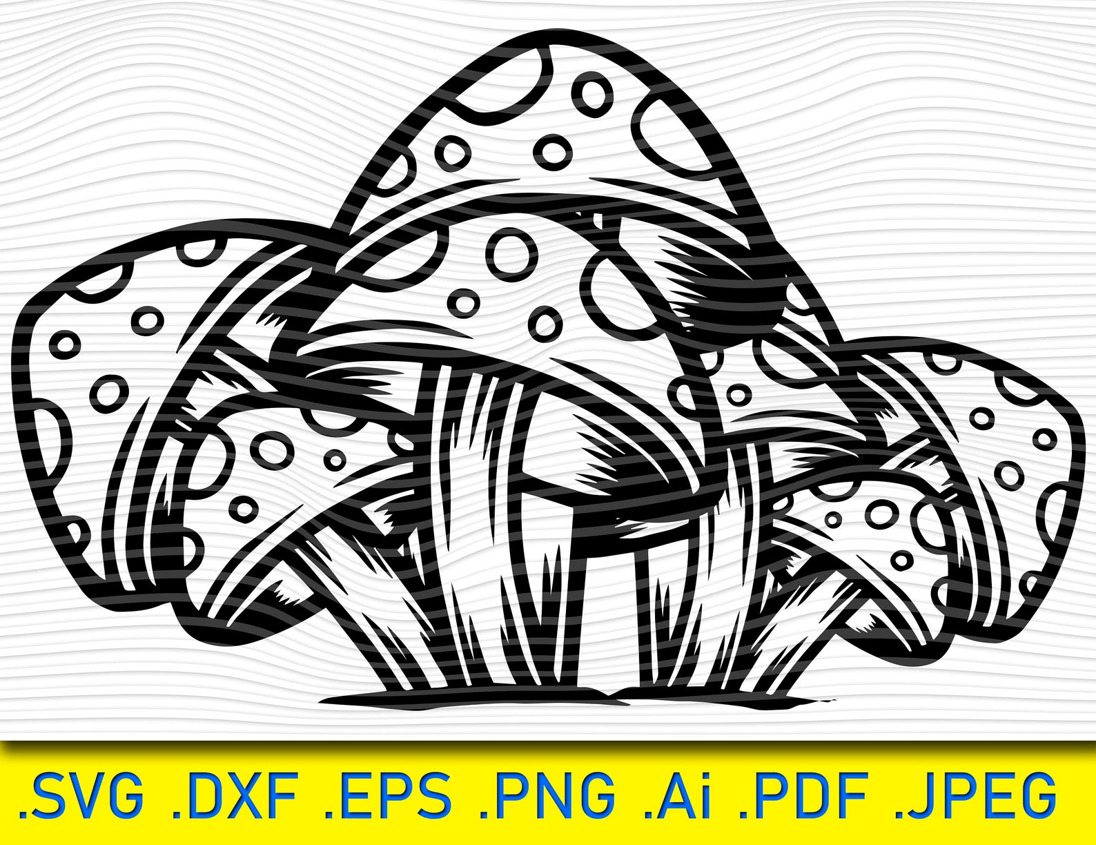 Mushroom SVG Fungus Svg Fungi Svg Food Svg Vegetable Svg - Etsy