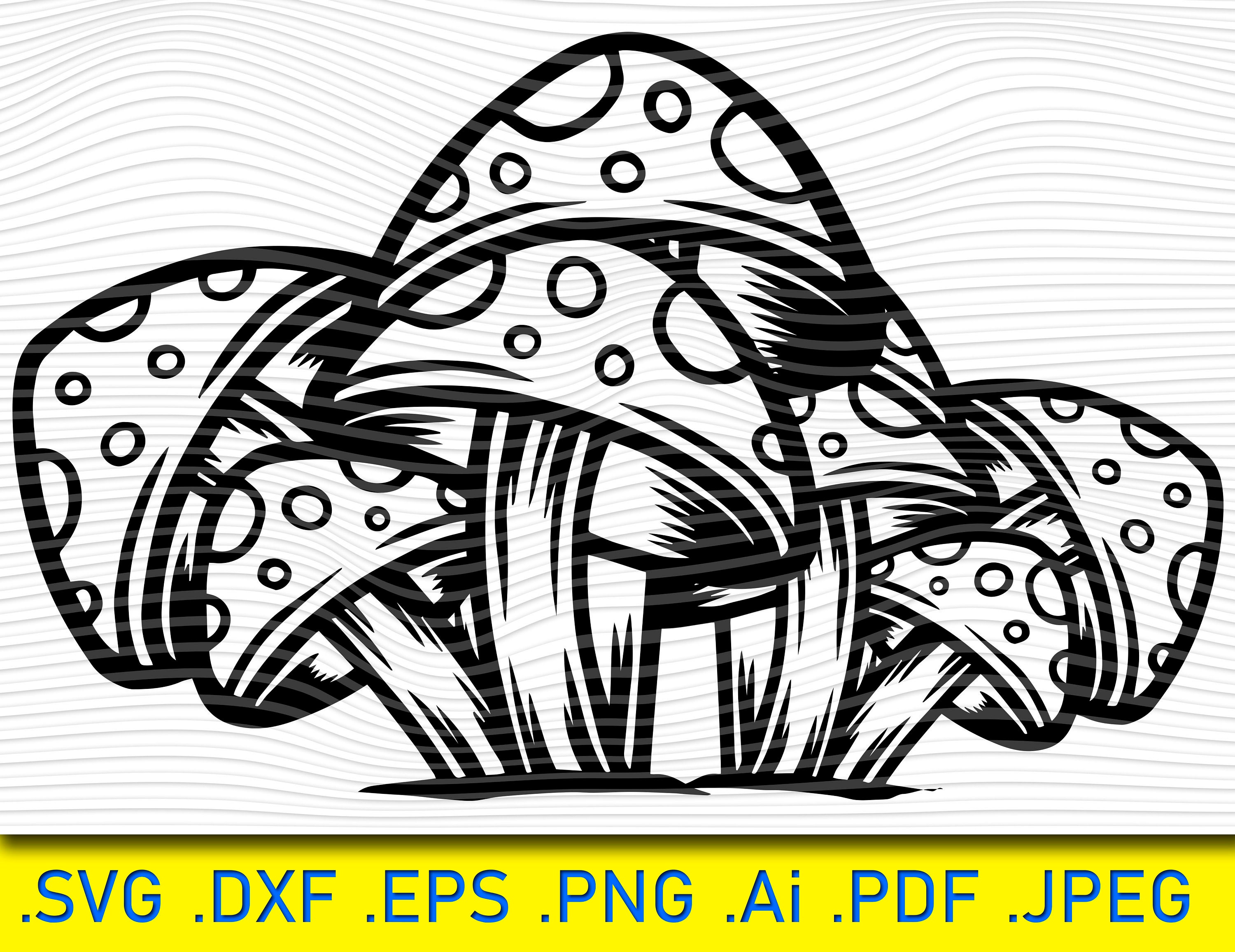 Mushroom SVG Fungus Svg Fungi Svg Food Svg Vegetable Svg - Etsy