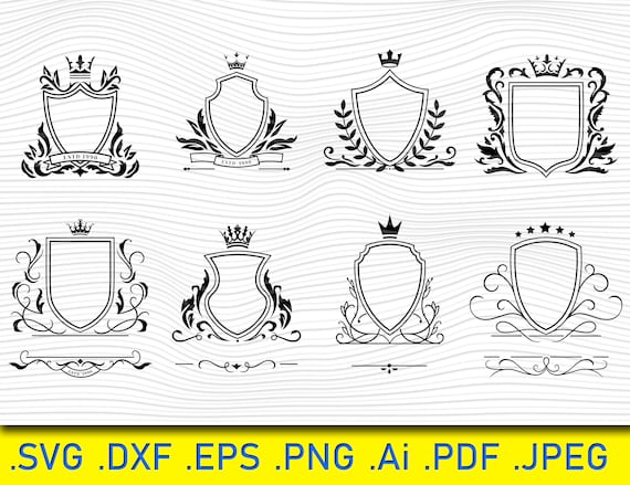 Royal Shield Svg Shield Svg Bundle Shield Cut Files. Shield | Etsy ...