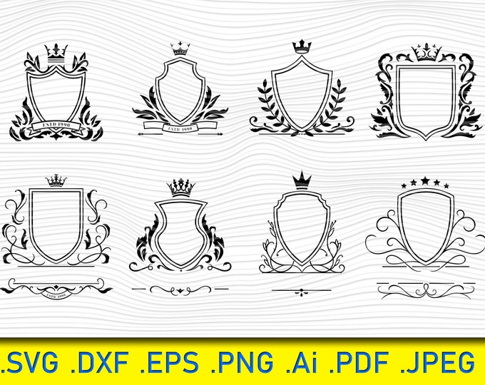 Shield | Crest | Vector Image | Digital Download | JPEG - PNG - PDF ...