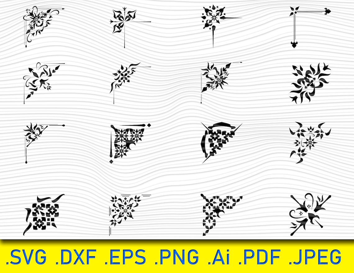 16 Corner Svg Bundle Corner Svg Floral Corner Svg Files - Etsy