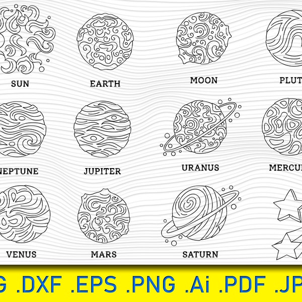 Solar System Svg - Etsy