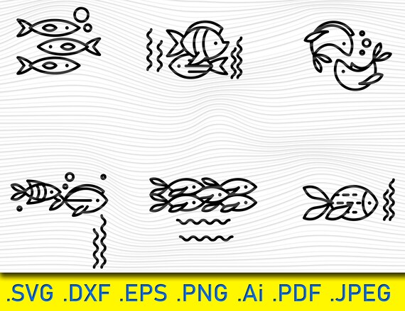 Fish Svg Cut File Fish Clip Art Fish Clipart Svg Fish - Etsy