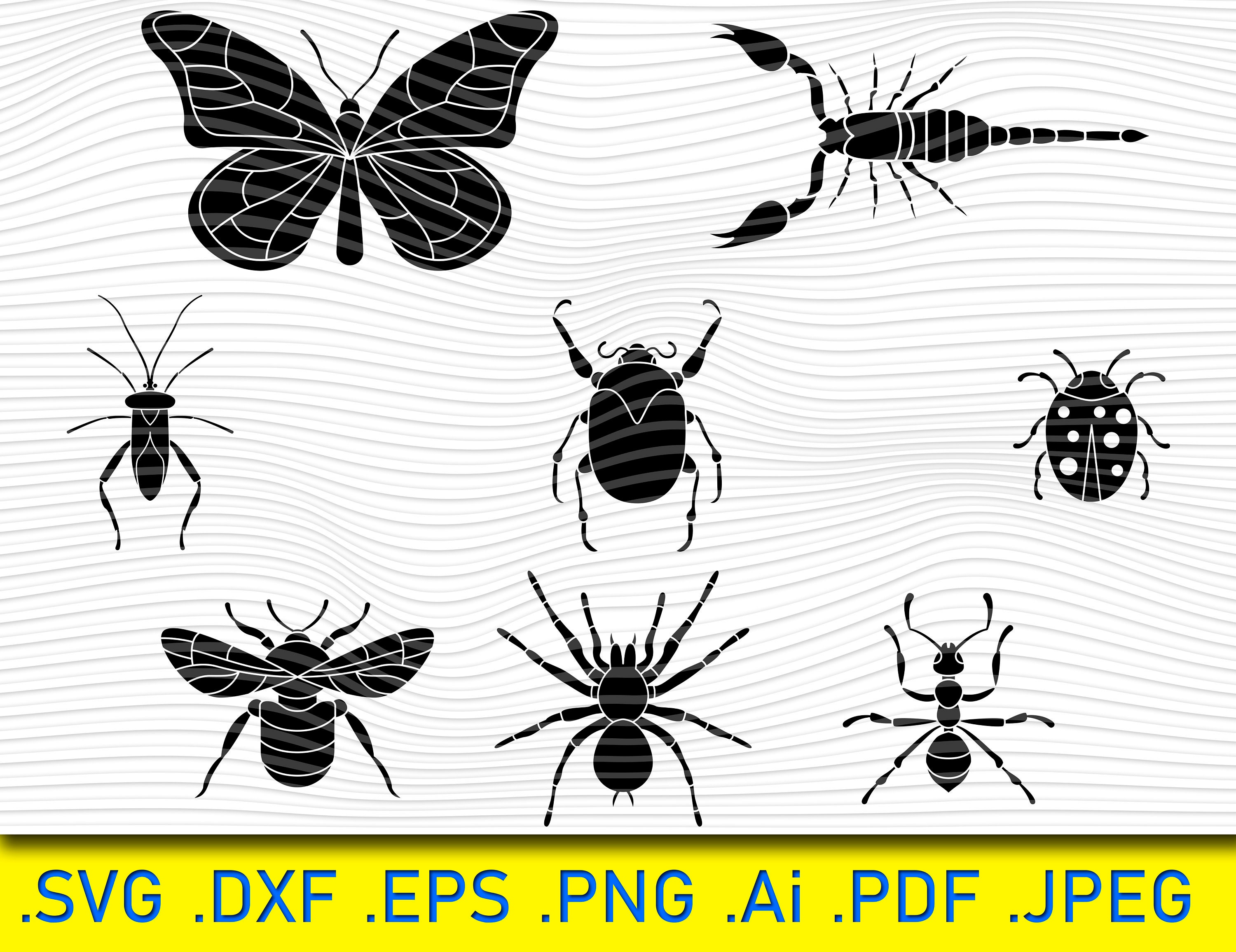 Insect Svg Bug Svg Insects Svg Insect Clipart Dragonfly - Etsy Canada