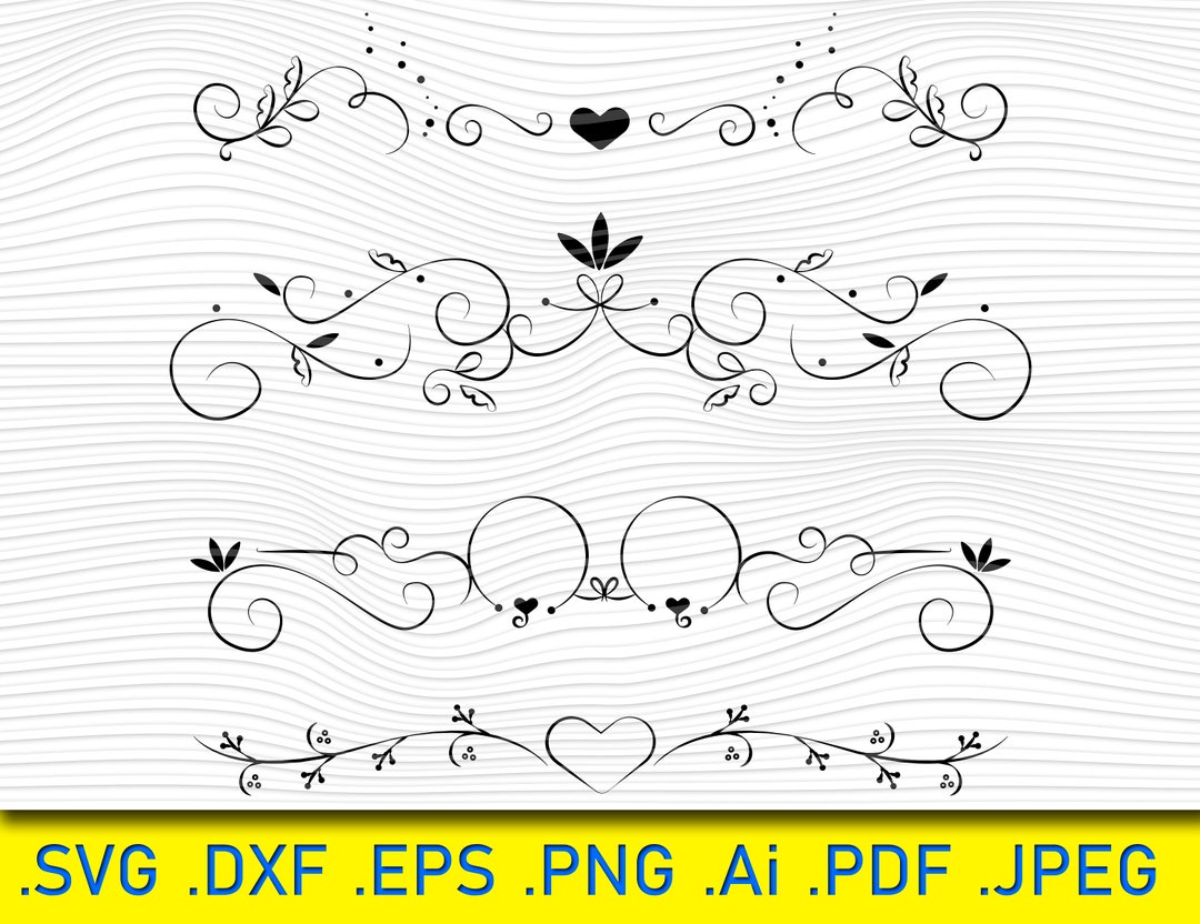 Ornamental Lines, Vector Corbels, Fancy Borders, Border Svg, Decorative ...