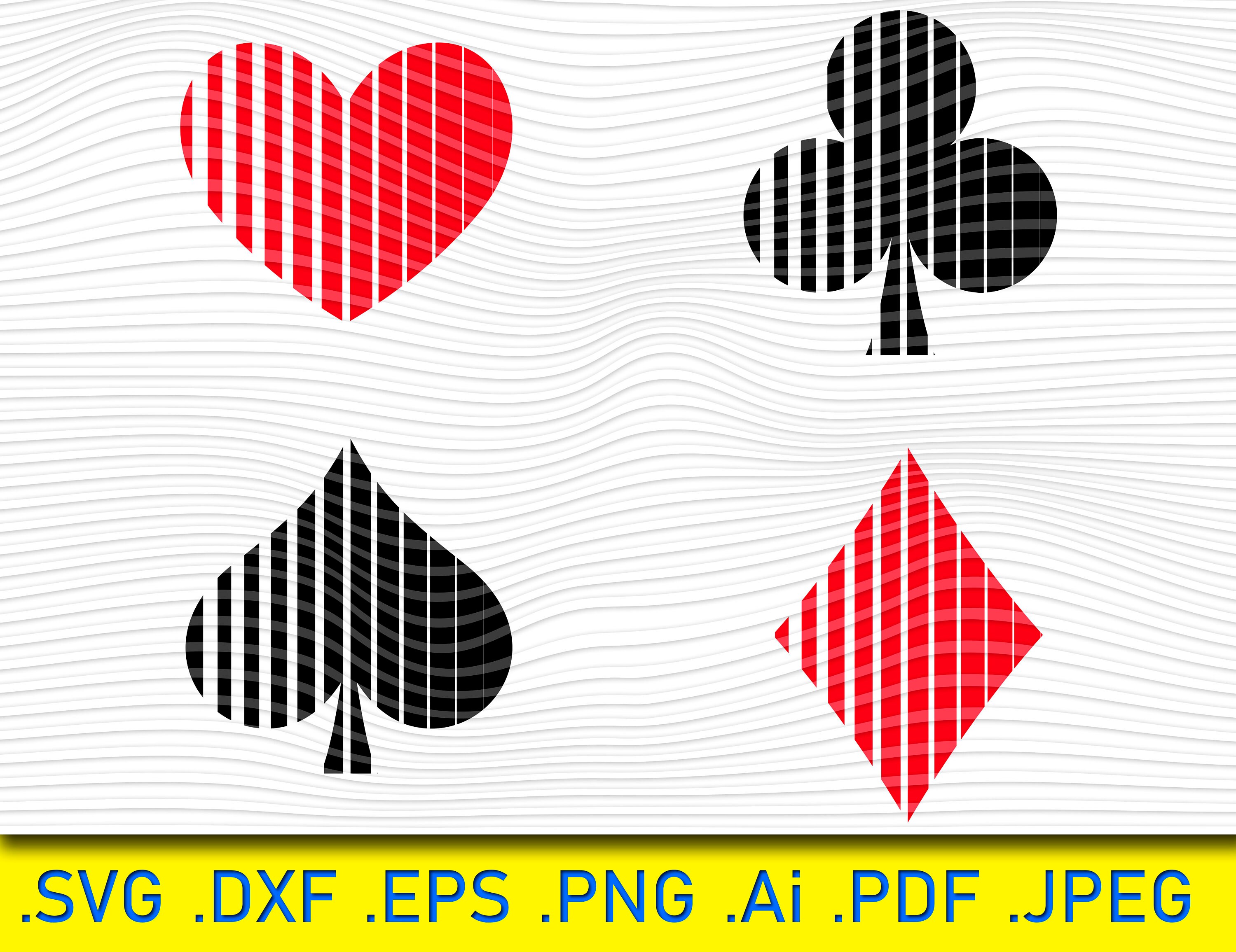 Poker Card Symbols Playing Cards Svg Poker Svg Hearts Svg | Etsy