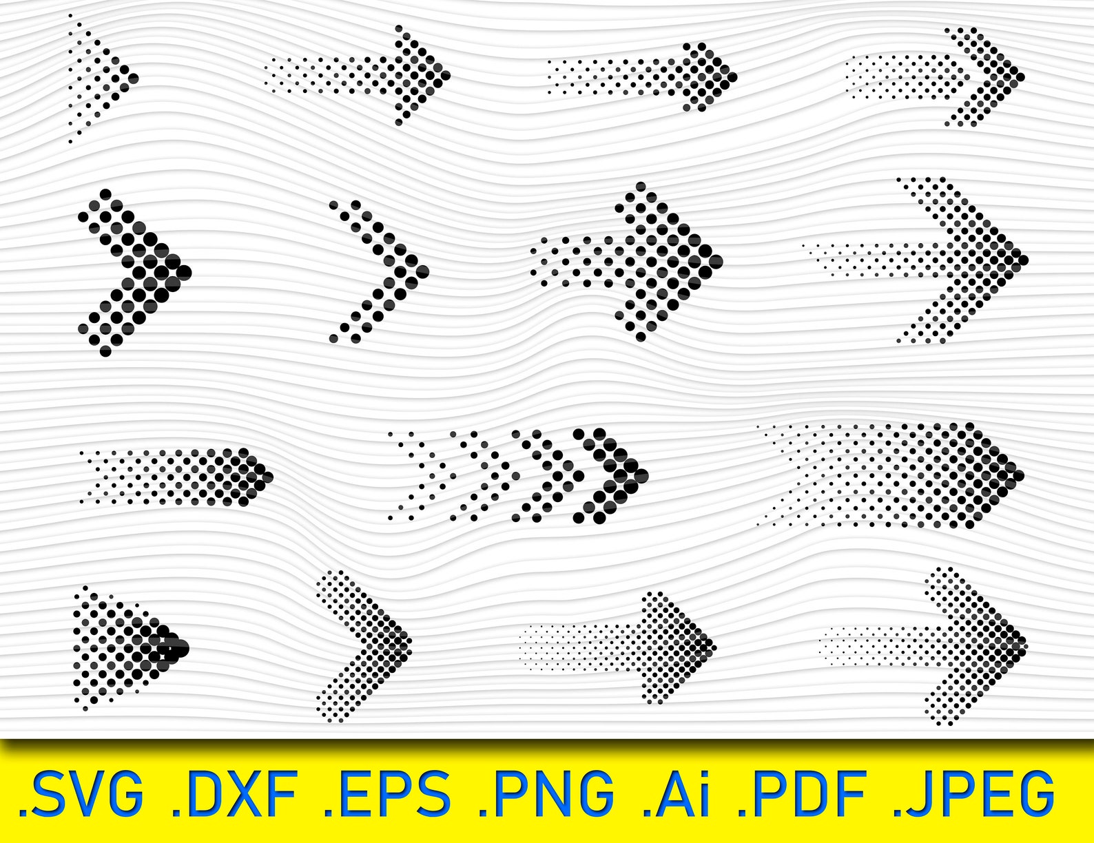 15 Dotted Arrows Arrow SVG Bundle Arrow SVG Arrow Clipart - Etsy