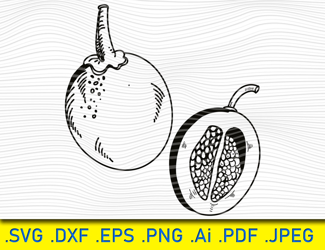 Papaya SVG Clipart: Fruit Logo, Cricut Cut Files (digital Download) - Etsy