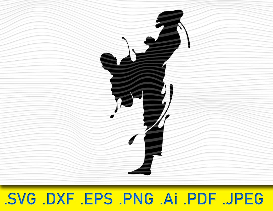 Karate Kick SVG: Martial Arts Silhouette (digital File) - Etsy
