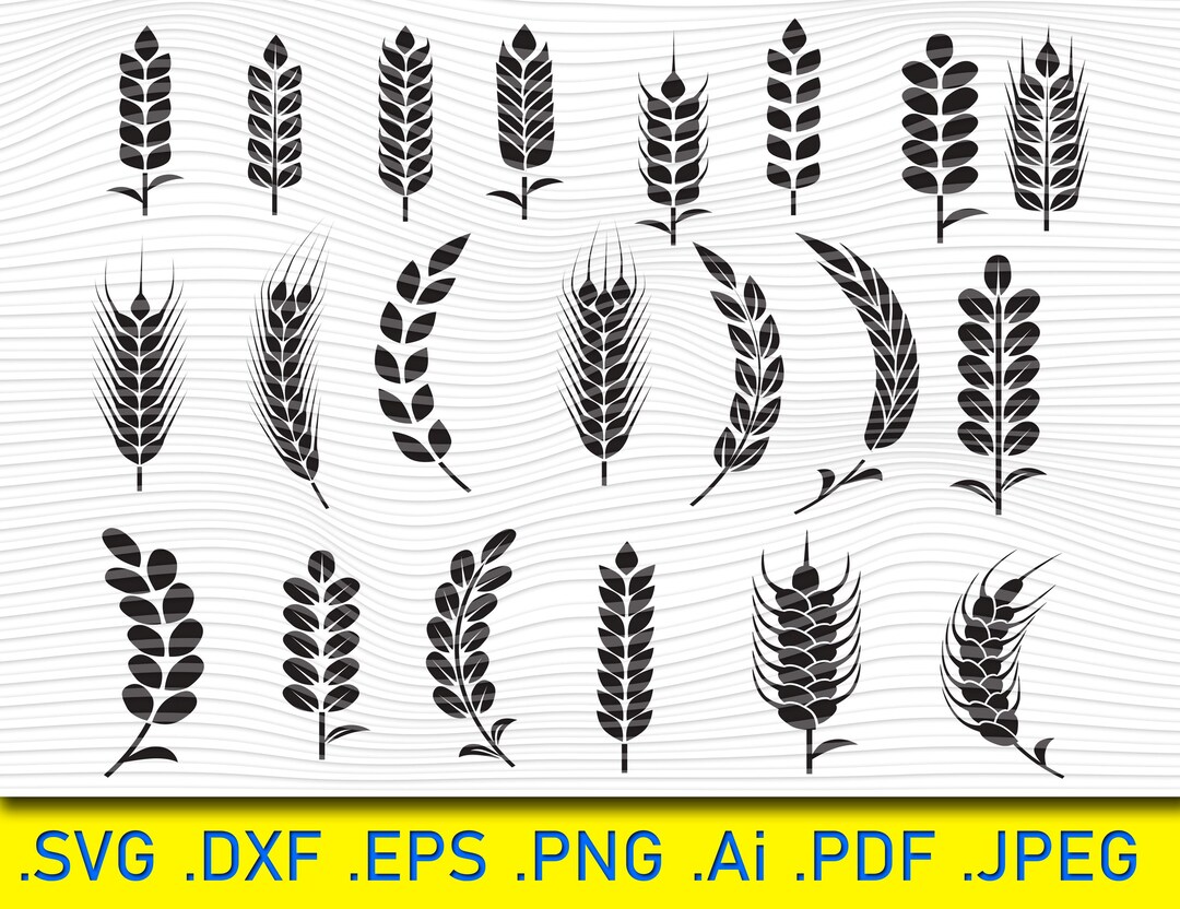 21 Wheats Svg BUNDLE, Bread Svg, Barley Svg,food Svg,wheats Svg,harvest ...
