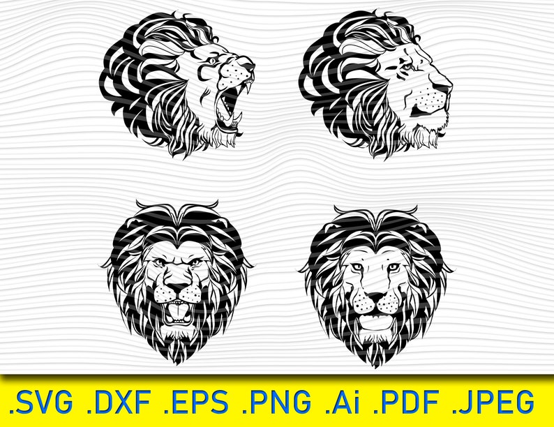 Lion Silhouettelion Svglions Svglion Clipartlion Cut - Etsy