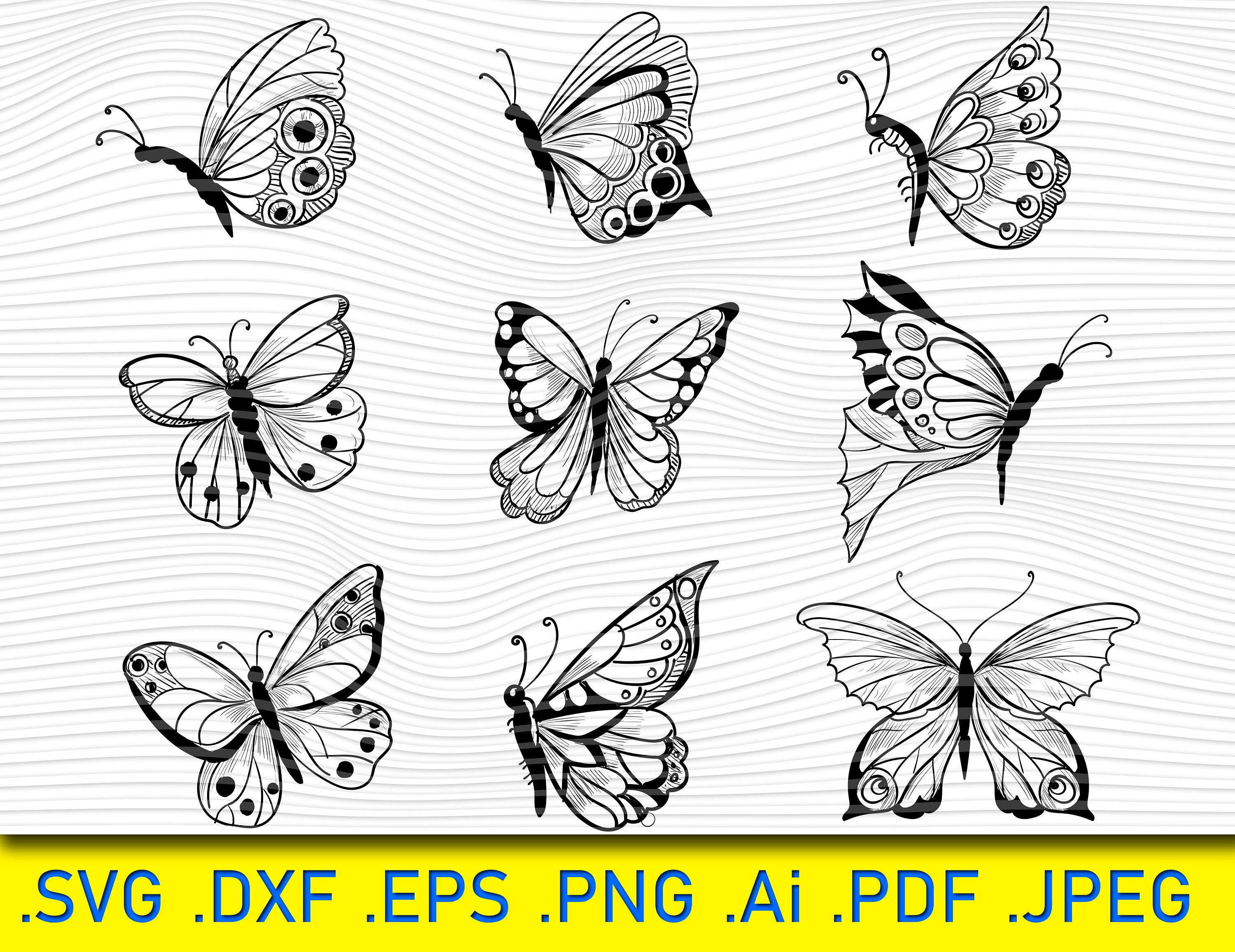 Butterfly SVG Bundle Butterflies SVG Bundle Butterfly Cut | Etsy