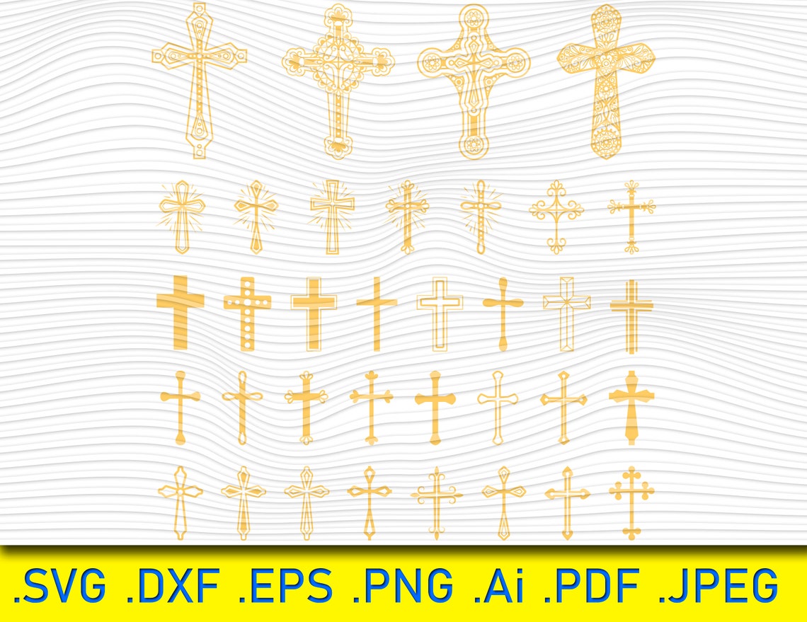 35 Cross Svgcross Svg Silhouette Filescrosses Vector Png - Etsy