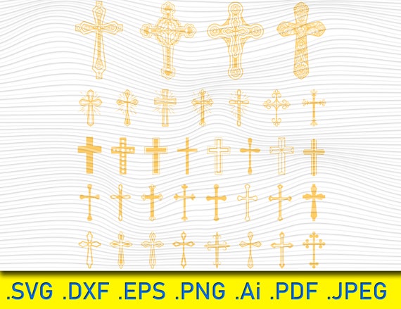 35 Cross Svgcross Svg Silhouette Filescrosses Vector Png | Etsy