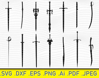 Sword Clipart Sword Svg Eps Sword Files for Cricut Sword Dxf Sword Cut ...
