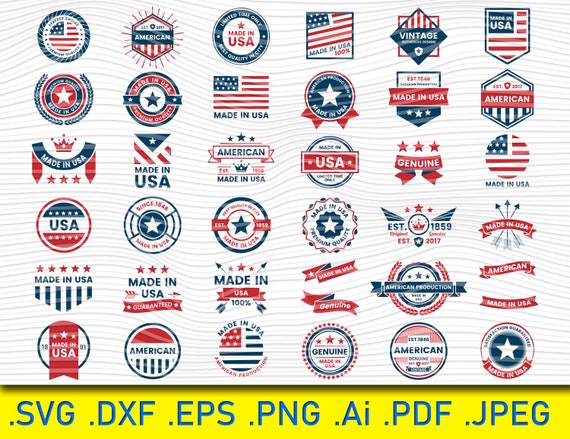 38 America Label Banner Poster Made in USA Label - Etsy