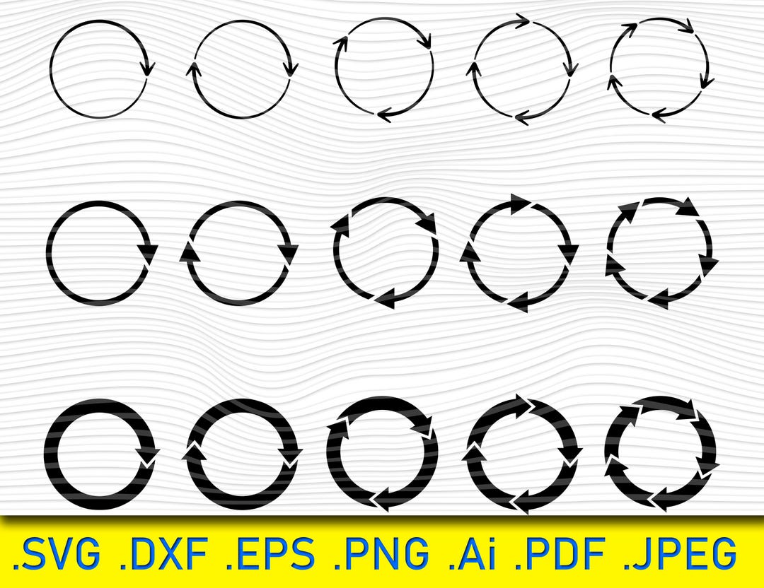 15 CIRCLE Arrows SVG Bundle, Figures Svg, Geometric,arrows,bow,circles ...