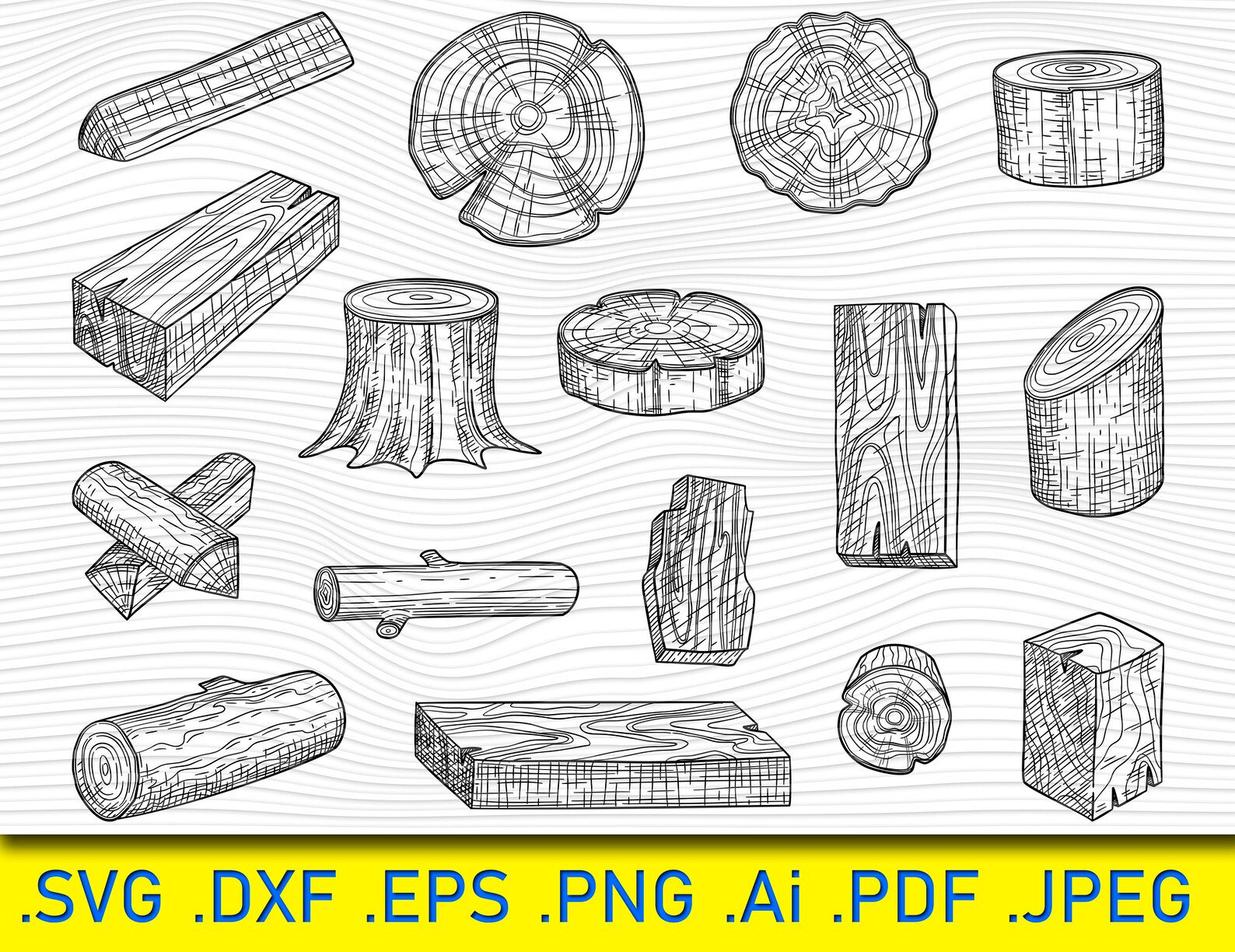 16 Tree Slice Slab Trunk Stump Svg Lumber Svg Lumberjack - Etsy Australia