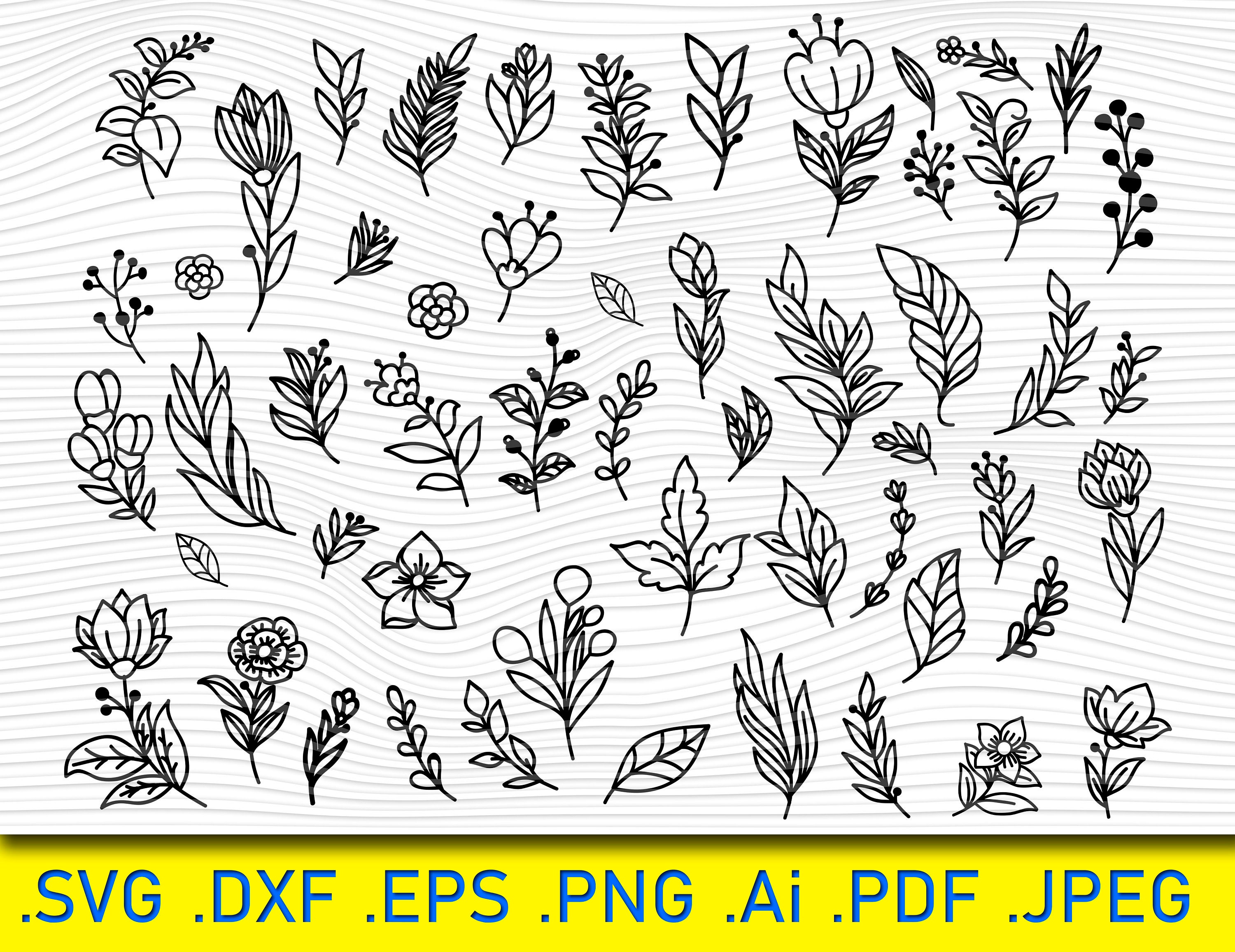 54 Wildflower Svg, Wildflowers Svg, Floral Svg, Wild Flower Svg ...