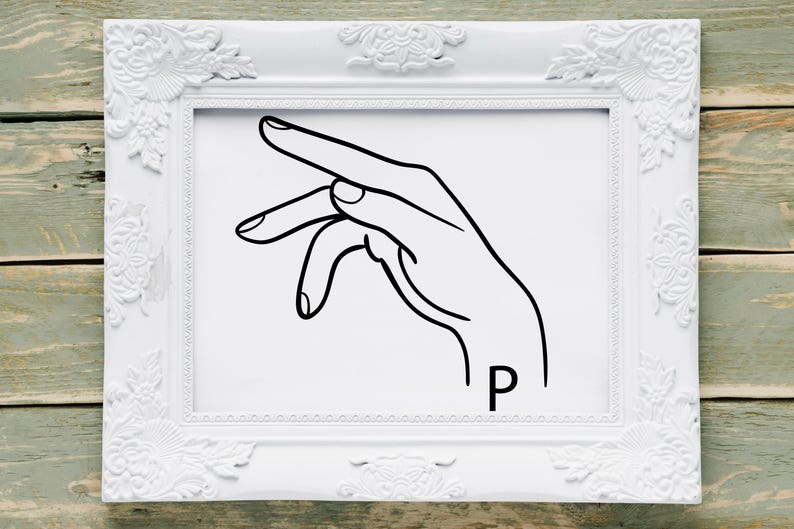 ASL Alphabet SVG: American Sign Language Font (digital Download) - Etsy