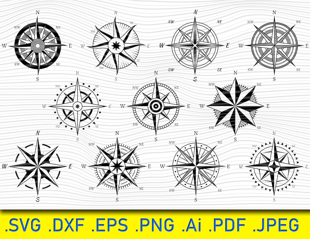 Vintage Compass, Compass SVG Bundle, Compass SVG, Compass Clipart, Cut ...