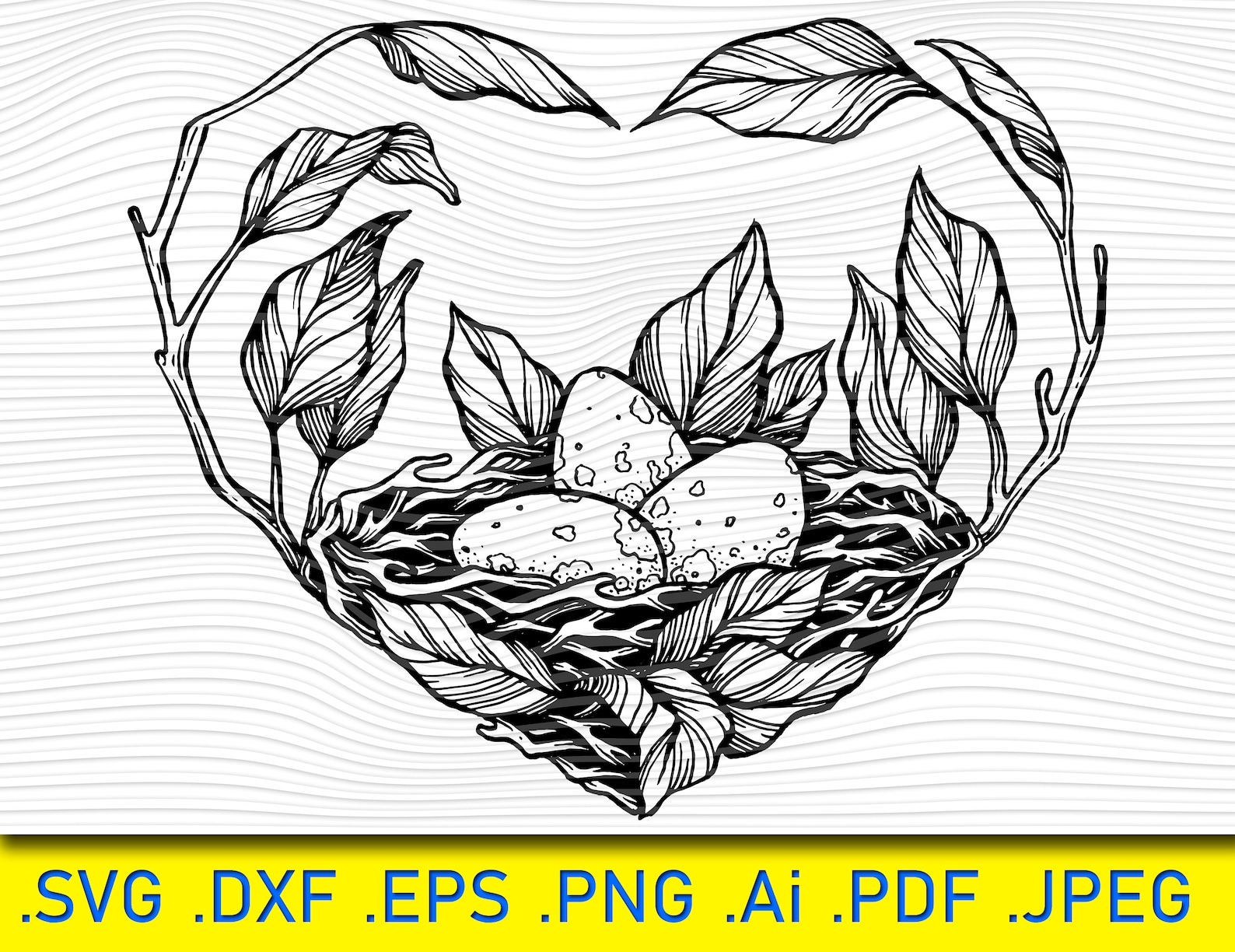 Nest Svg Branch Svg Bird's Nest SVG Birds Vector Bird - Etsy