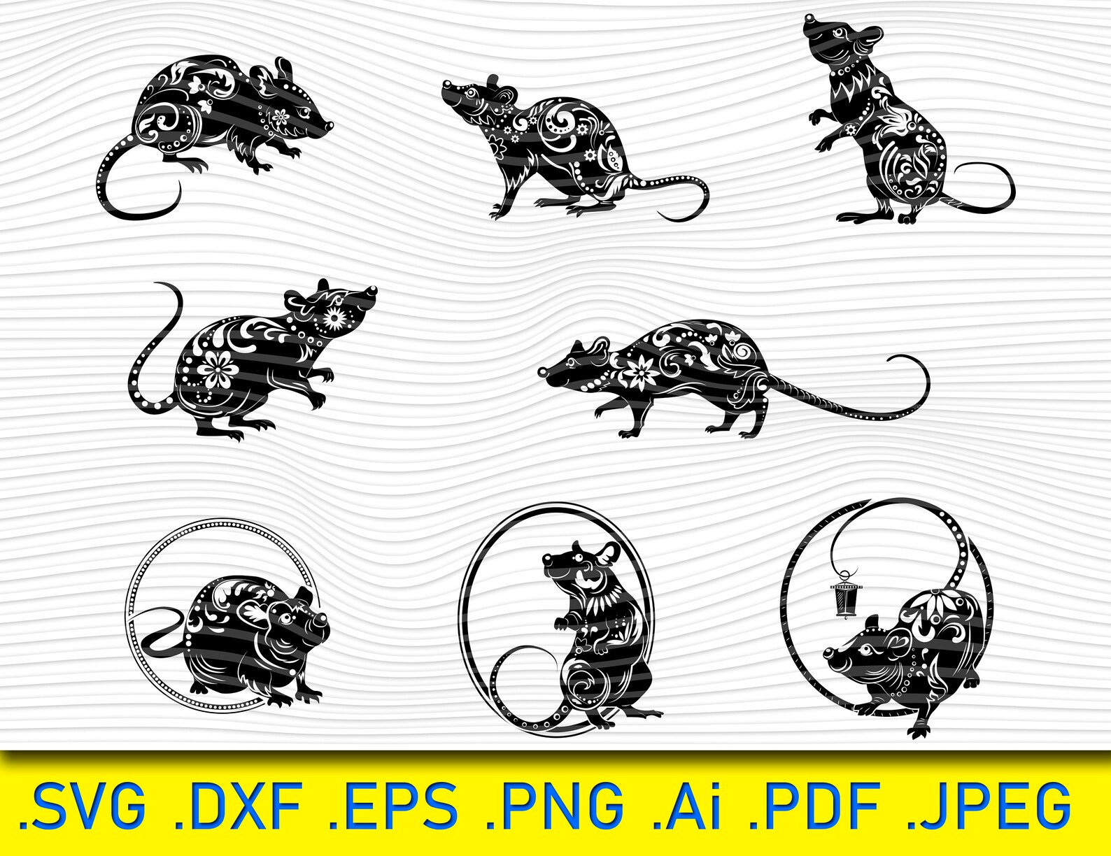 Rat SVG, Mouse Svg, Rodent Svg, Rat Clipart, Rat Files for Cricut, Rat ...