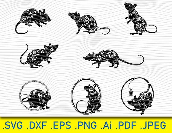 Rat SVG Mouse Svg Rodent Svg Rat Clipart Rat Files for | Etsy Canada