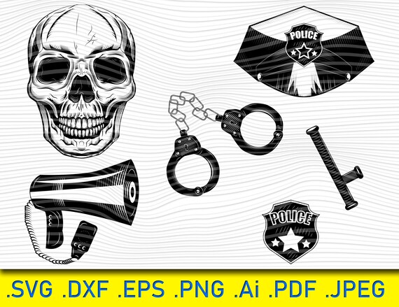 Police Equipment Skull Police Cop Shield Law Enforcement | Etsy