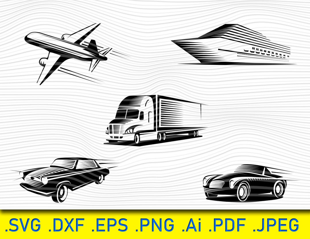 Vehicles Svg,vehicles Bundle,plane Svg,cruise Liner,cars,lorry Svg ...