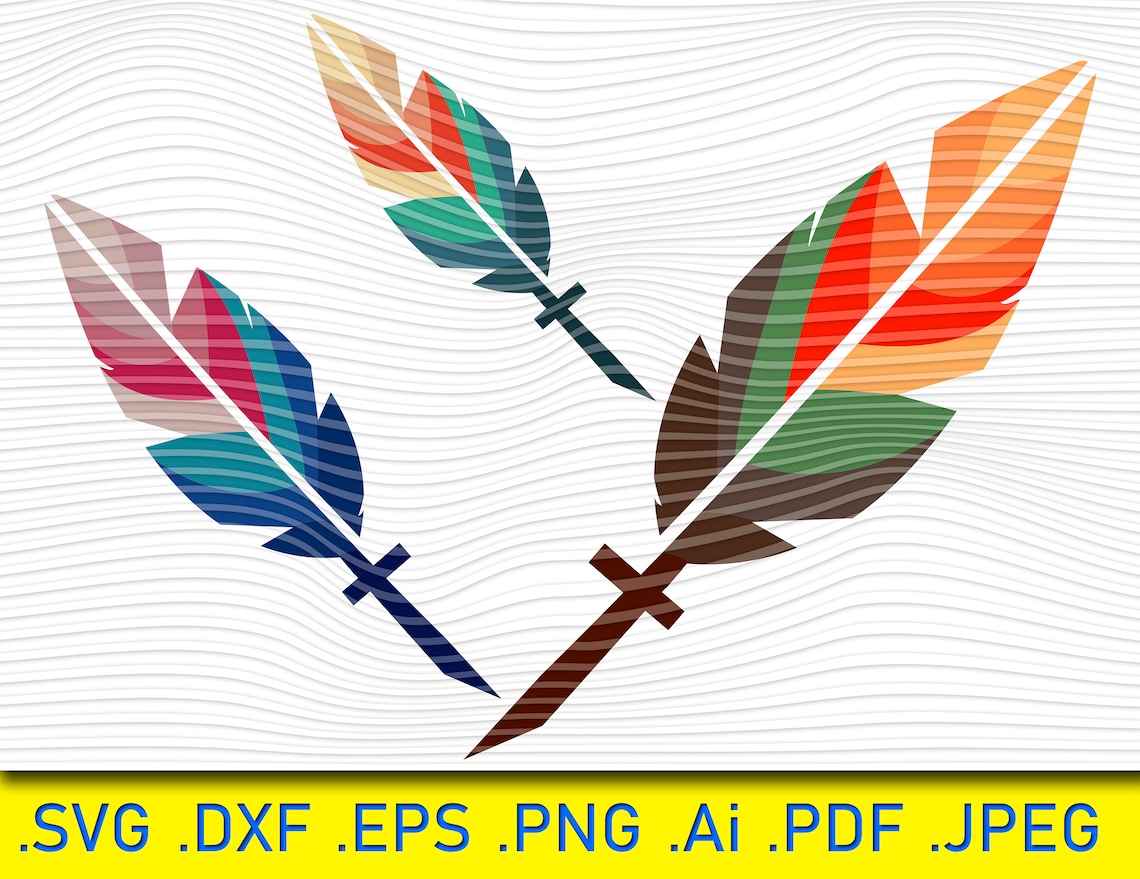 Feather SVG Feather Svg Bundle Feather Clipart Boho - Etsy