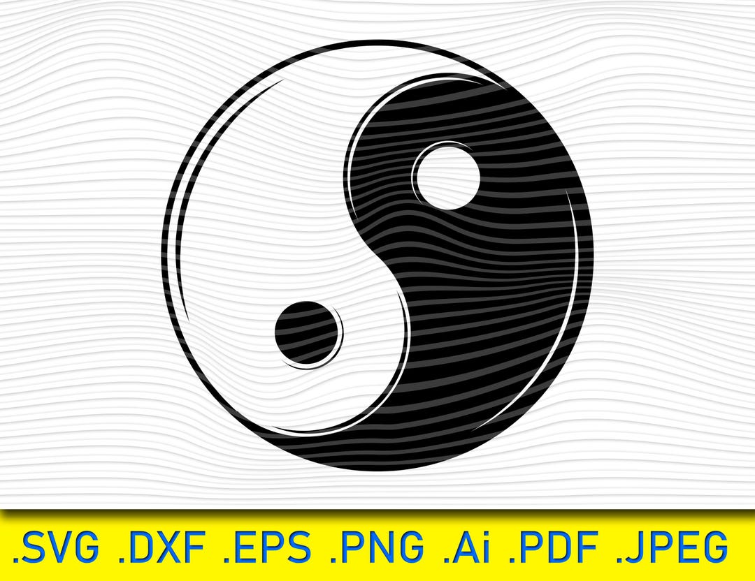 Yin-yang Svg,black and White,chinese,logo Svg,emblem,silhouette,china ...
